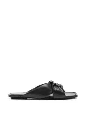 STUART WEITZMAN Ring Detail Knotted Slides