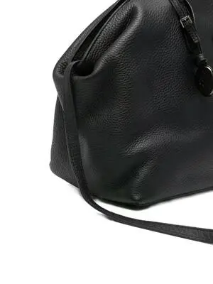Ash Logo Plaque Pebbled Leather Tote Bag