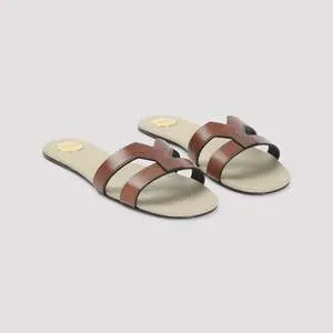 Saint Laurent Mabrouka Sandals - Brown
