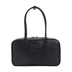 Miu Miu Calf Leather Bag With Top Handles And Two-way Zip
