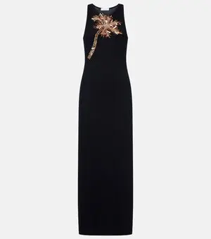 Rabanne Embellished Cotton-blend Maxi Dress