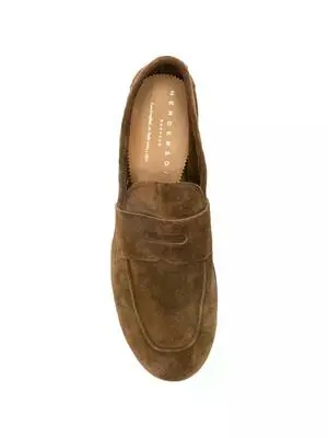 HENDERSON BARACCO Suede Penny Strap Loafers