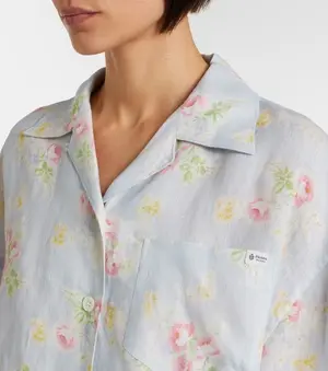 Prada Linen Floral Shirt