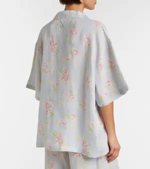 Prada Linen Floral Shirt