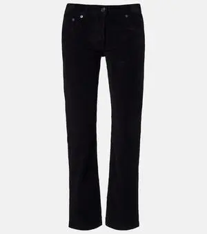 THE ROW Fima Cropped Straight Jeans - Black