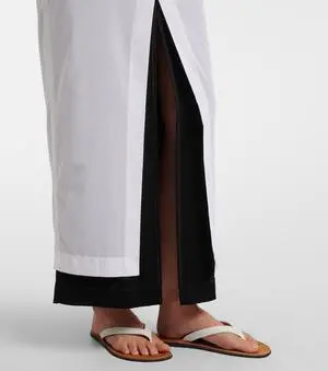 THE ROW Layered Cotton Maxi Skirt