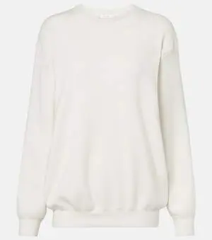 THE ROW Ottilie Cotton And Silk Crewneck Sweater