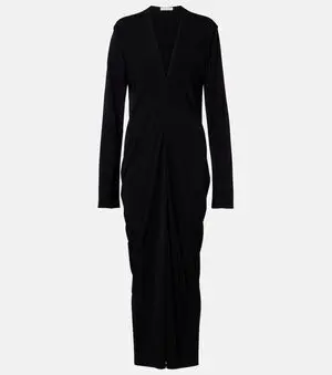 THE ROW Cassin Draped Maxi Dress - Black
