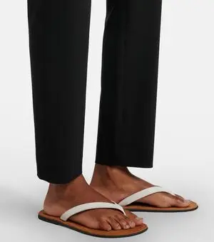 THE ROW Flamenca Wool Straight Leg Pants