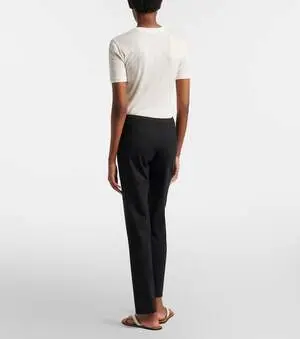 THE ROW Flamenca Wool Straight Leg Pants