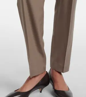 THE ROW Eanza Wool Straight Pants