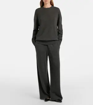 THE ROW Orpin Cashmere Wide-leg Pants - Grey