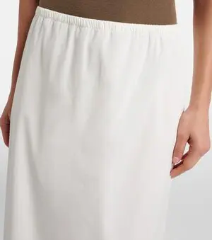 THE ROW Silk-blend Chiffon Midi Skirt - White