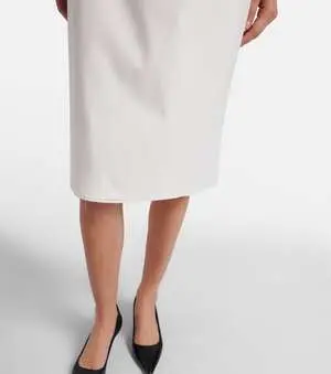 THE ROW Silk-blend Chiffon Midi Skirt - White