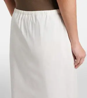 THE ROW Silk-blend Chiffon Midi Skirt - White