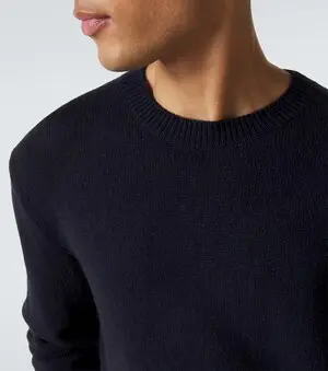 THE ROW Cyrus Cashmere And Alpaca Crewneck Sweater - Blue