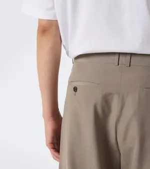 THE ROW Wool Straight Leg Trousers - Grey