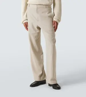 THE ROW Toril Linen-blend Wide-leg Pants