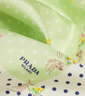Prada Printed Silk Twill Scarf