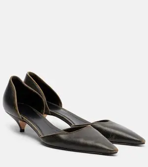 THE ROW Liisa D'orsay Leather Pumps - Brown