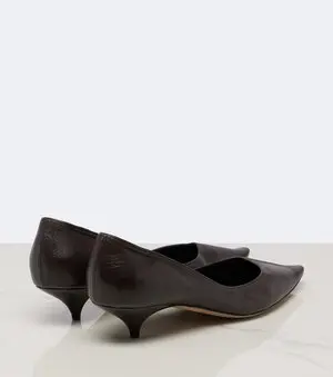 THE ROW Liisa Three Leather Pumps