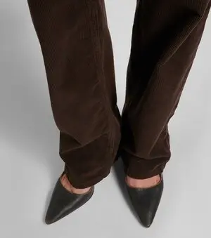THE ROW Liisa Three Leather Pumps - Brown