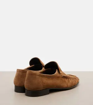 THE ROW Soft Moccasin Two Suede Loafers