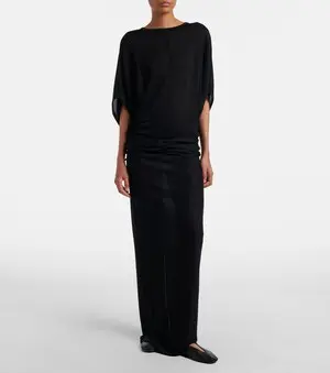 THE ROW Fay Leather Ballet Flats - Black