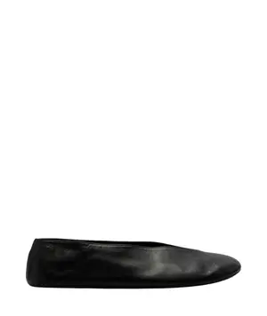THE ROW Fay Leather Ballet Flats - Black