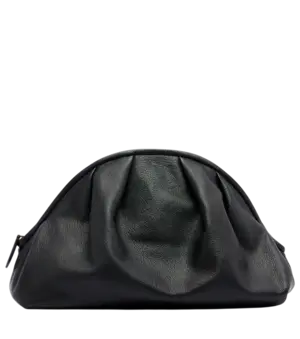 THE ROW Charlotte Small Leather Clutch - Black