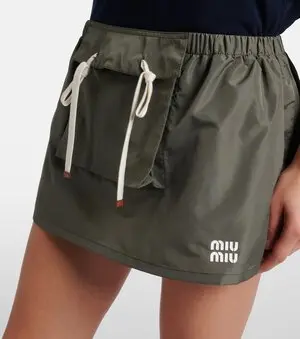 Miu Miu Technical Miniskirt - Green