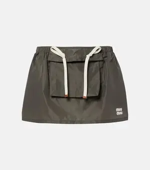 Miu Miu Technical Miniskirt - Green