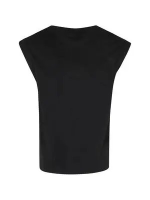 GRAN SASSO Cap Sleeve T-shirt - Black