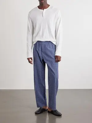 TEKLA Organic Cotton Poplin Pyjama Trousers