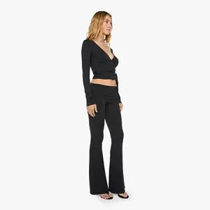 Eterne Foldover Flare Pants - Black