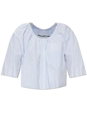 Alexander Wang Striped Cropped Shirt