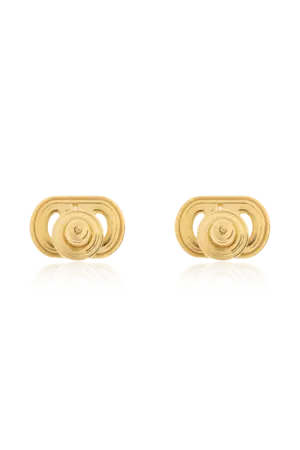 Valentino Garavani Crystal Embellished V Motif Earrings