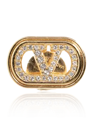 Valentino Garavani Crystal Embellished V Motif Earrings