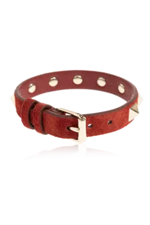 Valentino Garavani Suede Bracelet With Studs