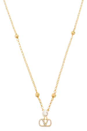 Valentino Garavani Crystal Embellished Necklace - Gold