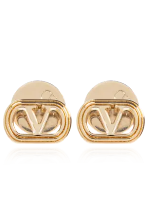 Valentino Garavani V Logo Stud Earrings - Gold