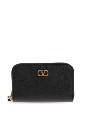Valentino Garavani Leather Card Holder - Black