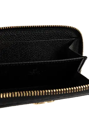 Valentino Garavani Leather Card Holder - Black