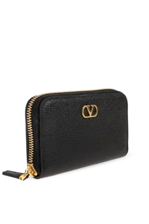 Valentino Garavani Leather Card Holder - Black