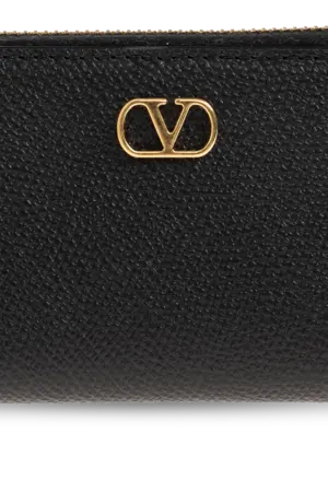 Valentino Garavani Leather Card Holder - Black