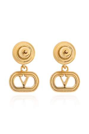 Valentino Garavani Crystal V Motif Earrings