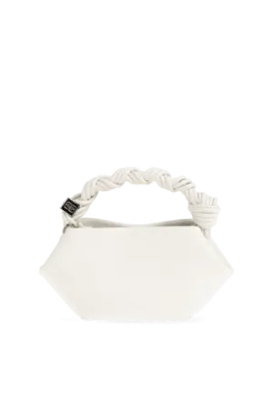 GANNI Geometric Eco Leather Handbag With Twisted Handle