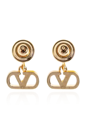 Valentino Garavani Swarovski Crystal V Motif Earrings