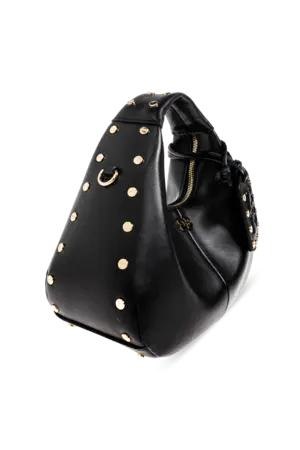 GANNI Studded Leather Hobo Bag