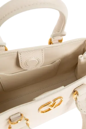 Valentino Garavani Trapezoidal Calf Leather Bag With Monogram Detail